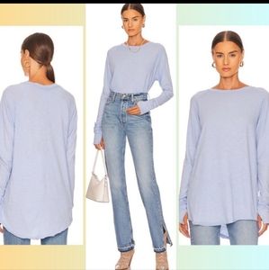 Free People | Tops | Nwt Free People We The Free Blue Arden Longsleeve Tee | Poshmark